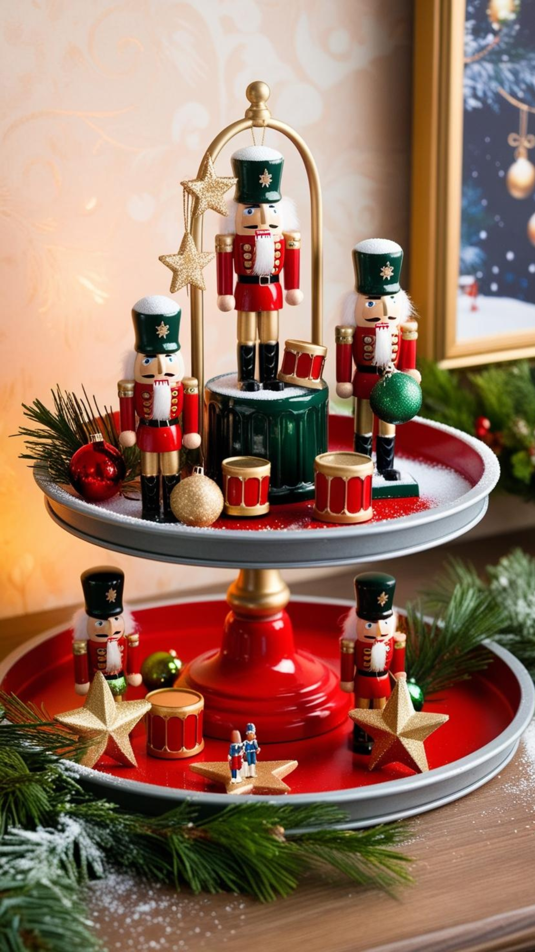 45 Stylish Christmas Tiered Tray Ideas for a Cozy Holiday Look