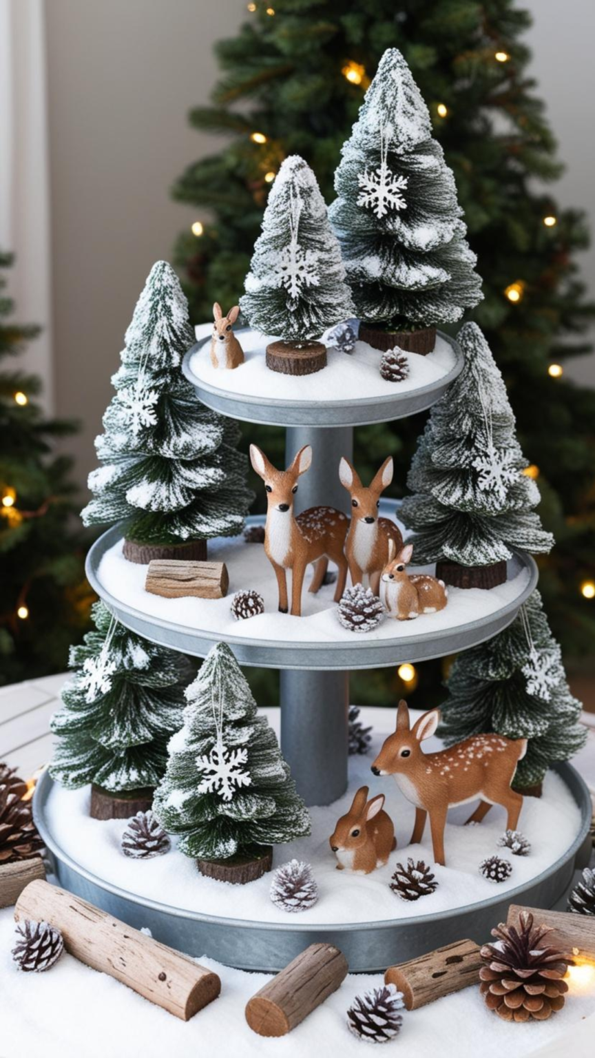 45 Stylish Christmas Tiered Tray Ideas for a Cozy Holiday Look